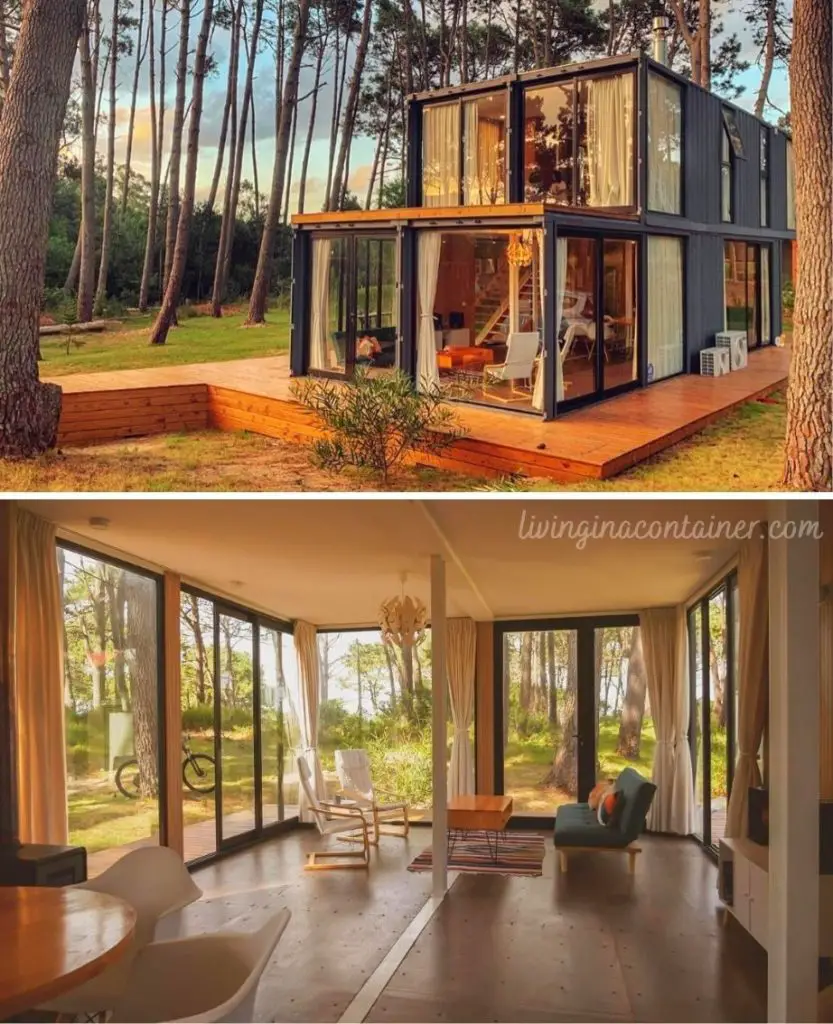 Wonderful Veranda Shipping Container House - USA - Living in a Container
