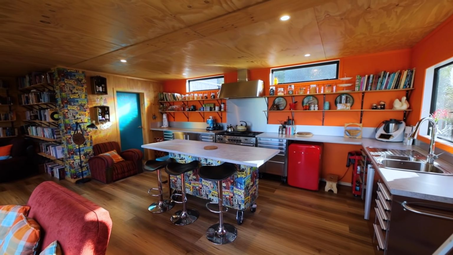 Living In A Container Home Located in New Zealand - Living in a Container