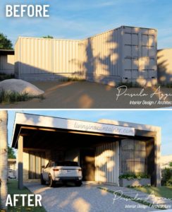 Modern Styled Container Home with Garage