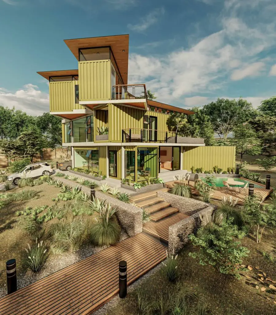 Triple Storey Container House Design
