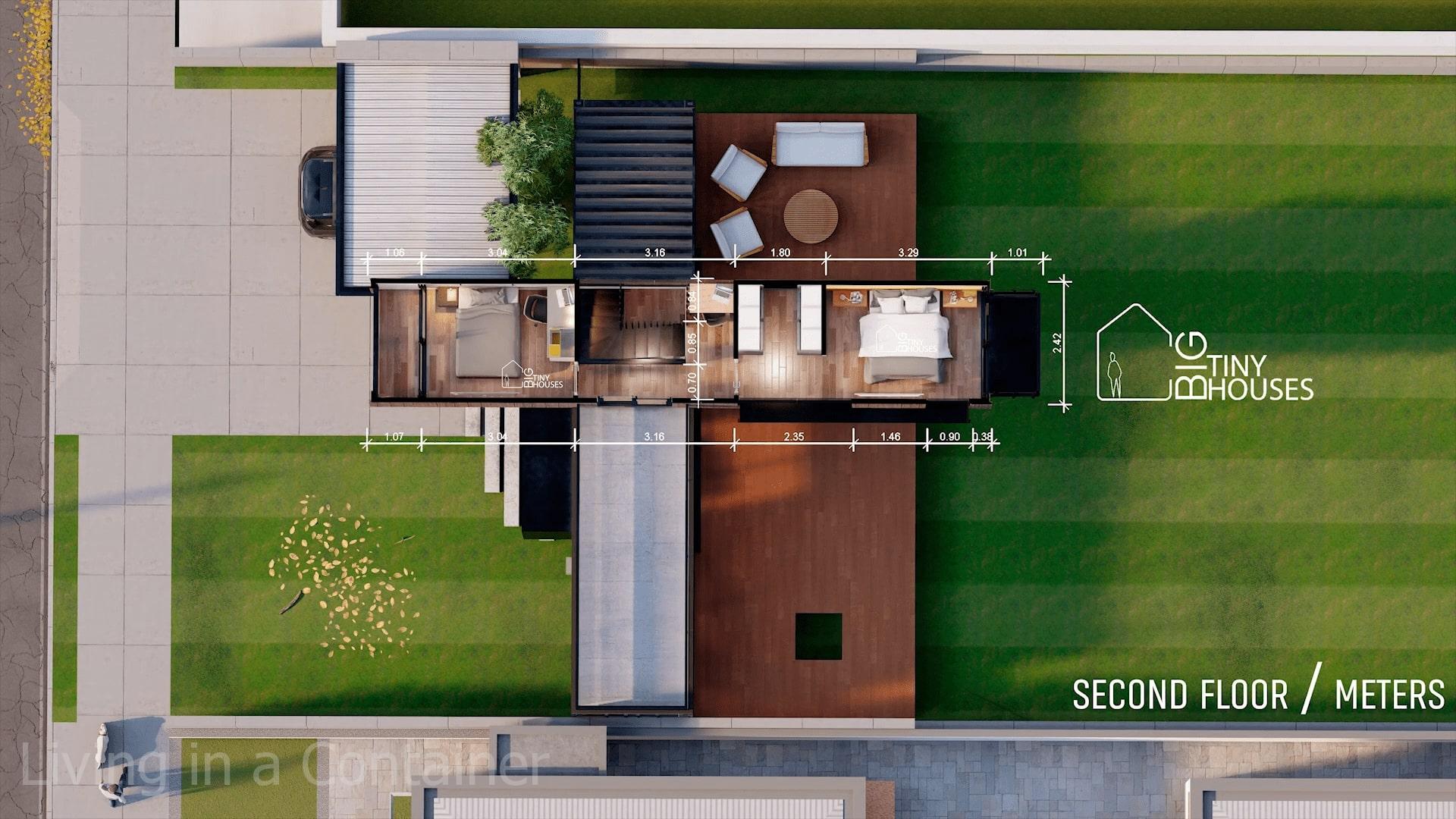 2 x 40ft Shipping Container House Design | Living in a Container