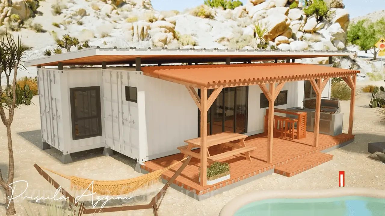 2x40ft Impressive Off-Grid Container House