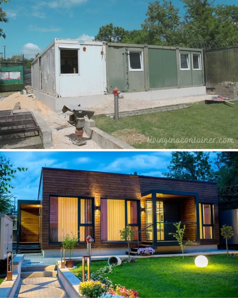 Conversion of Containers into Embassy Building