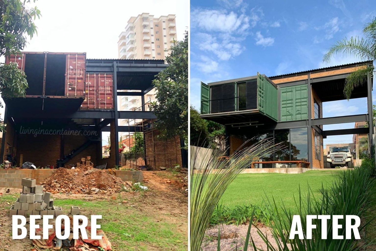 Discover the creative force behind this shipping container bach ...