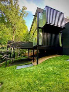 Shipping Container Home in Center of Trees