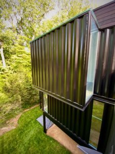 Shipping Container Home in Center of Trees