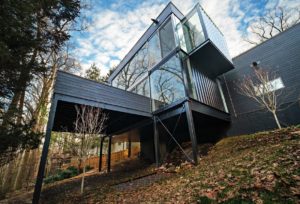 Shipping Container Home in Center of Trees