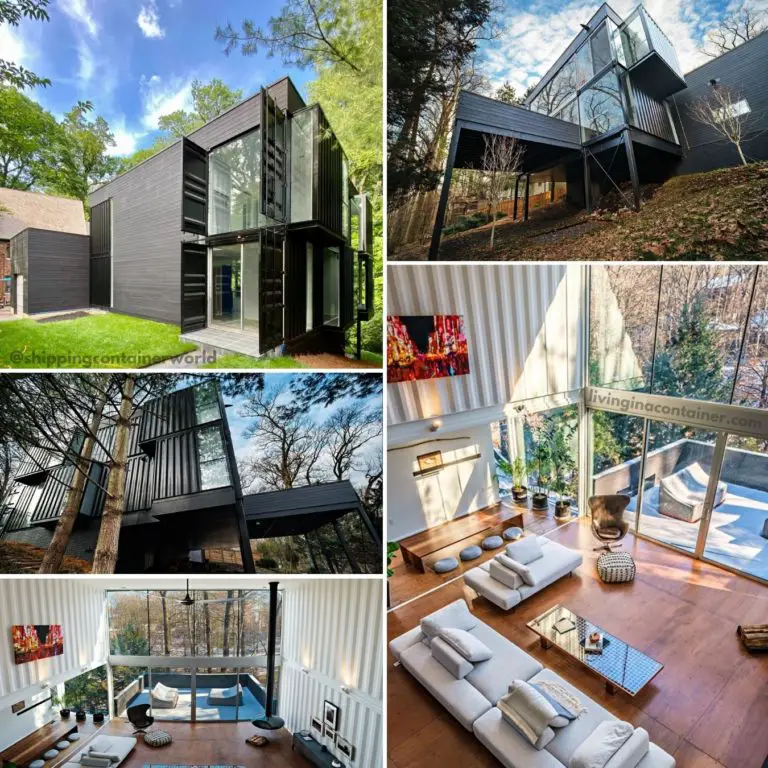 Shipping Container Home in Center of Trees