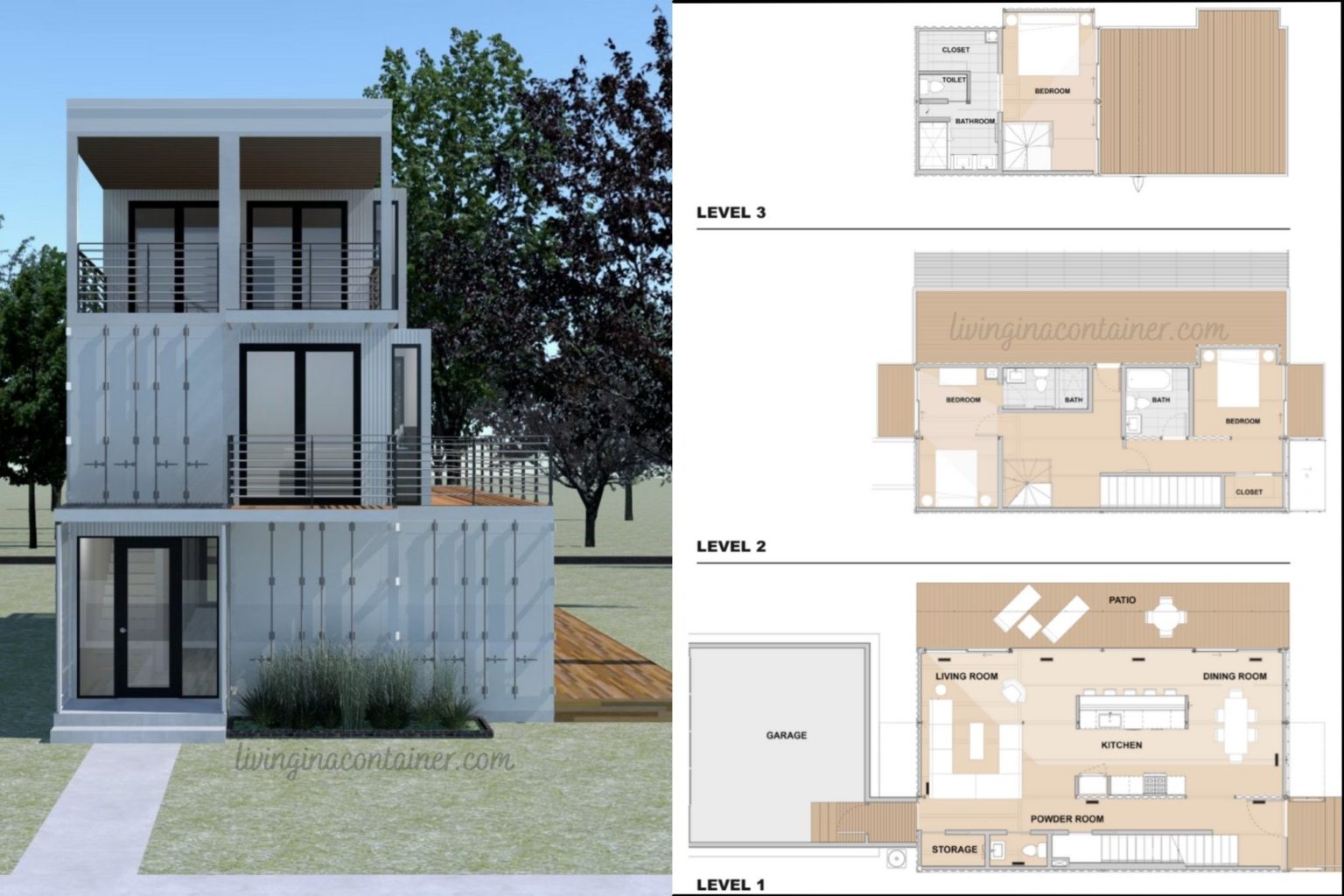 White Container House Design Offering Modular Living | Living in a ...