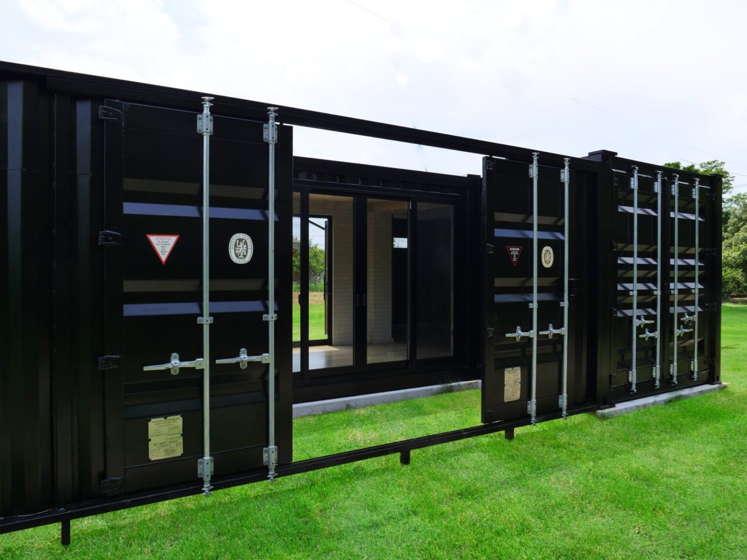 Cool Looking Black Container House | Living in a Container
