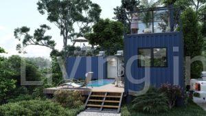 Glass and Containers make this Home | Living in a Container