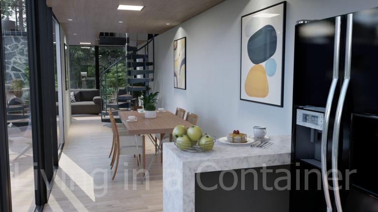 Glass and Containers make this Home | Living in a Container