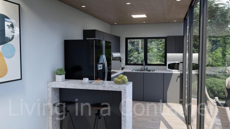 Glass and Containers make this Home | Living in a Container