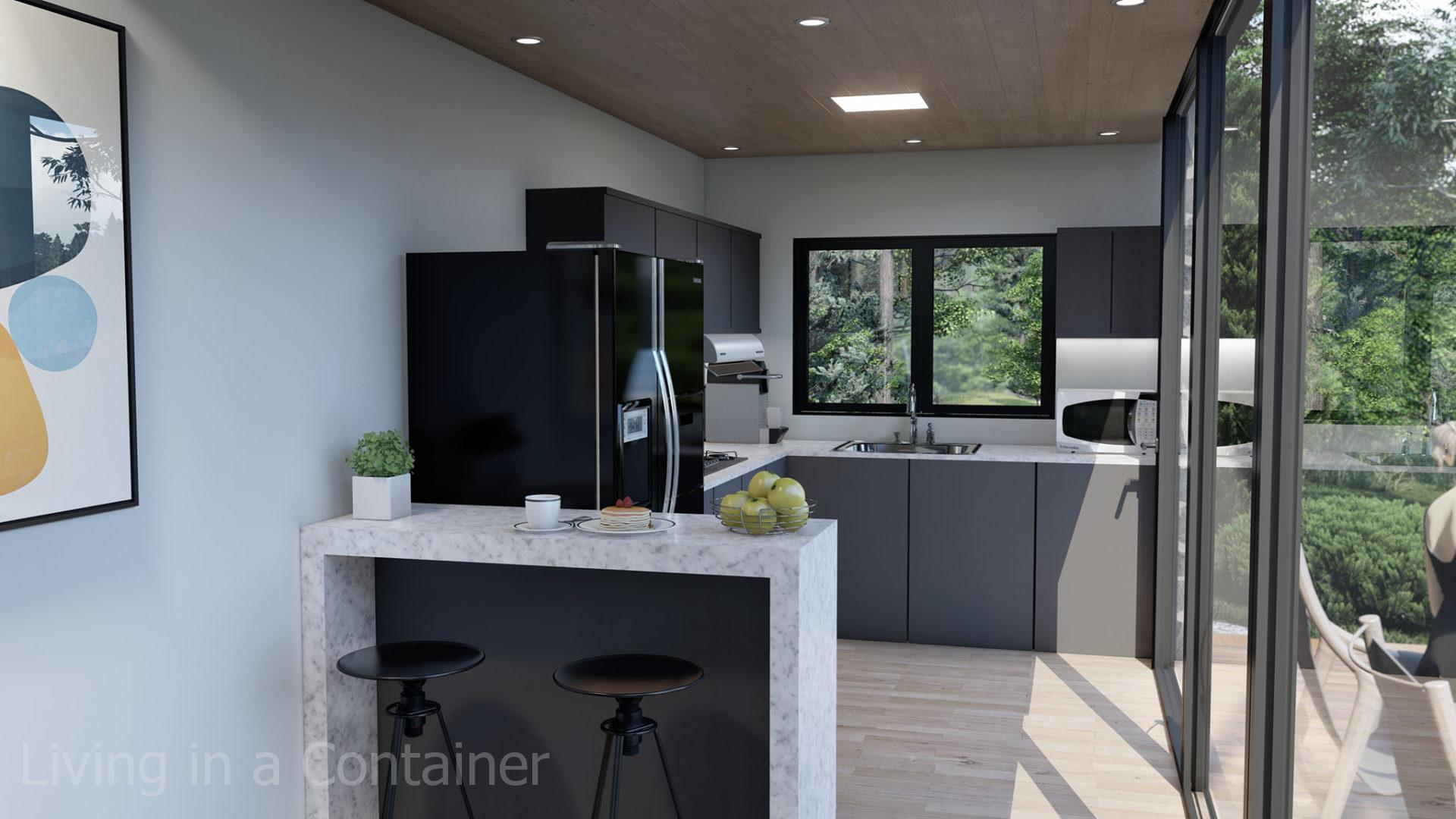 Glass and Containers make this Home | Living in a Container