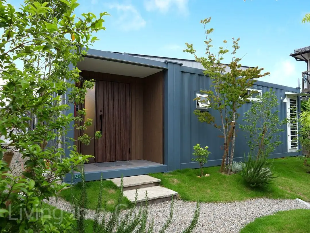 Royal Blue Painted Container Home