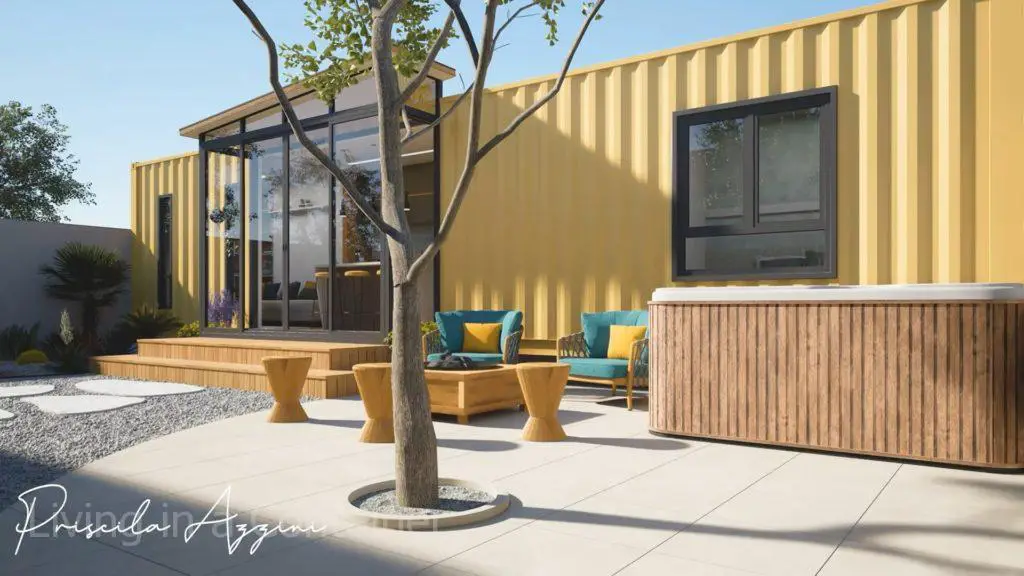 Yellow Painted Container House Design | Living in a Container