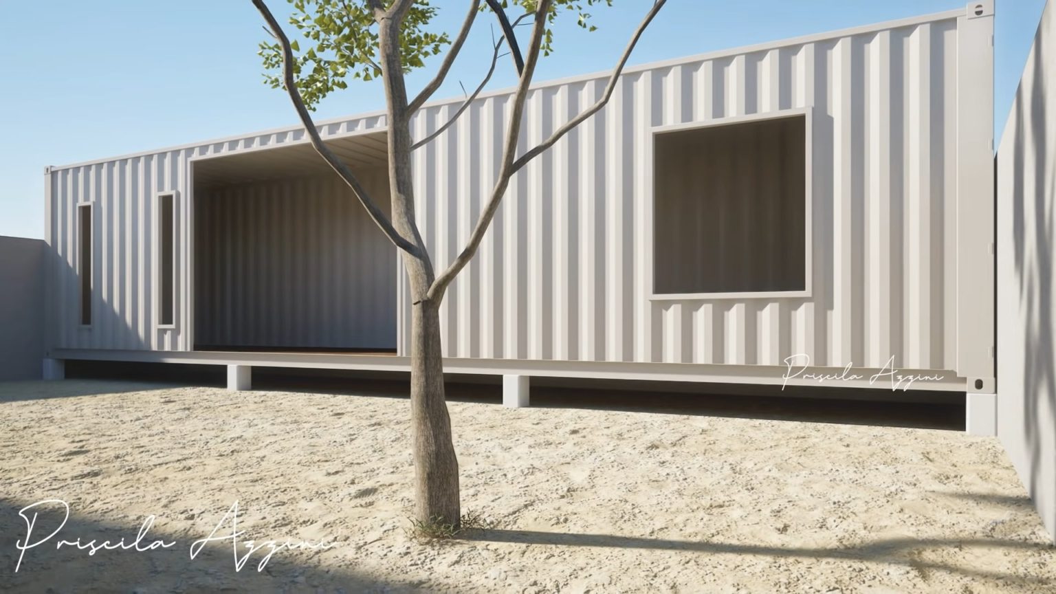 Yellow Painted Container House Design | Living in a Container