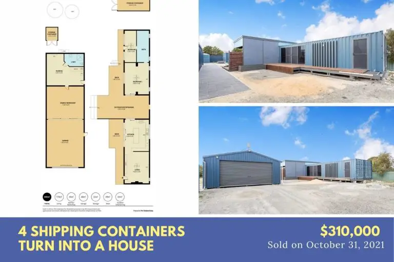 4 Shipping Containers Turn into a House