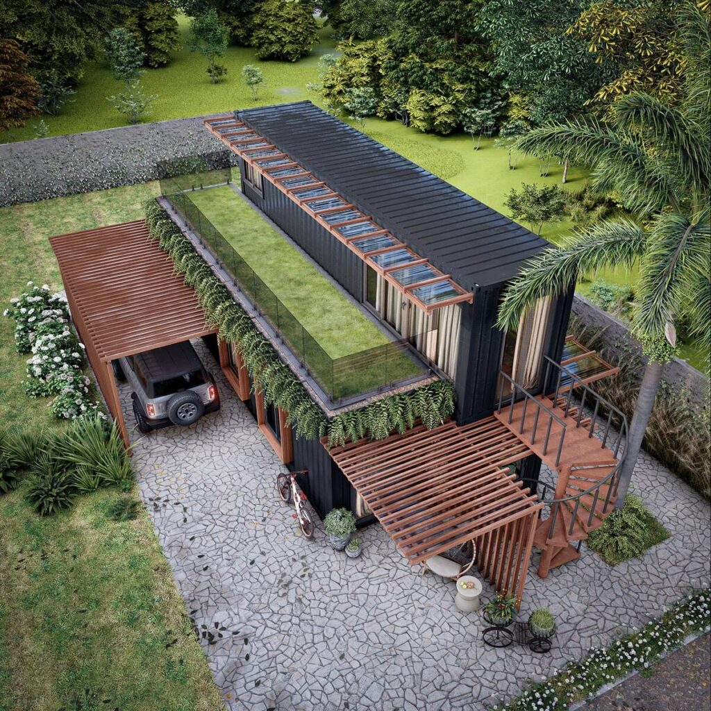 Two-storey Container House Model