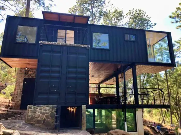 Container Living: A Three-Story Castle-Like Design