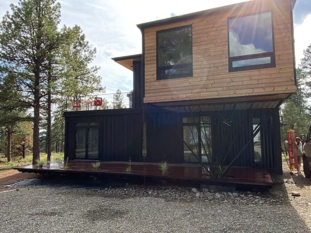 Home Built From 5 Shipping Containers