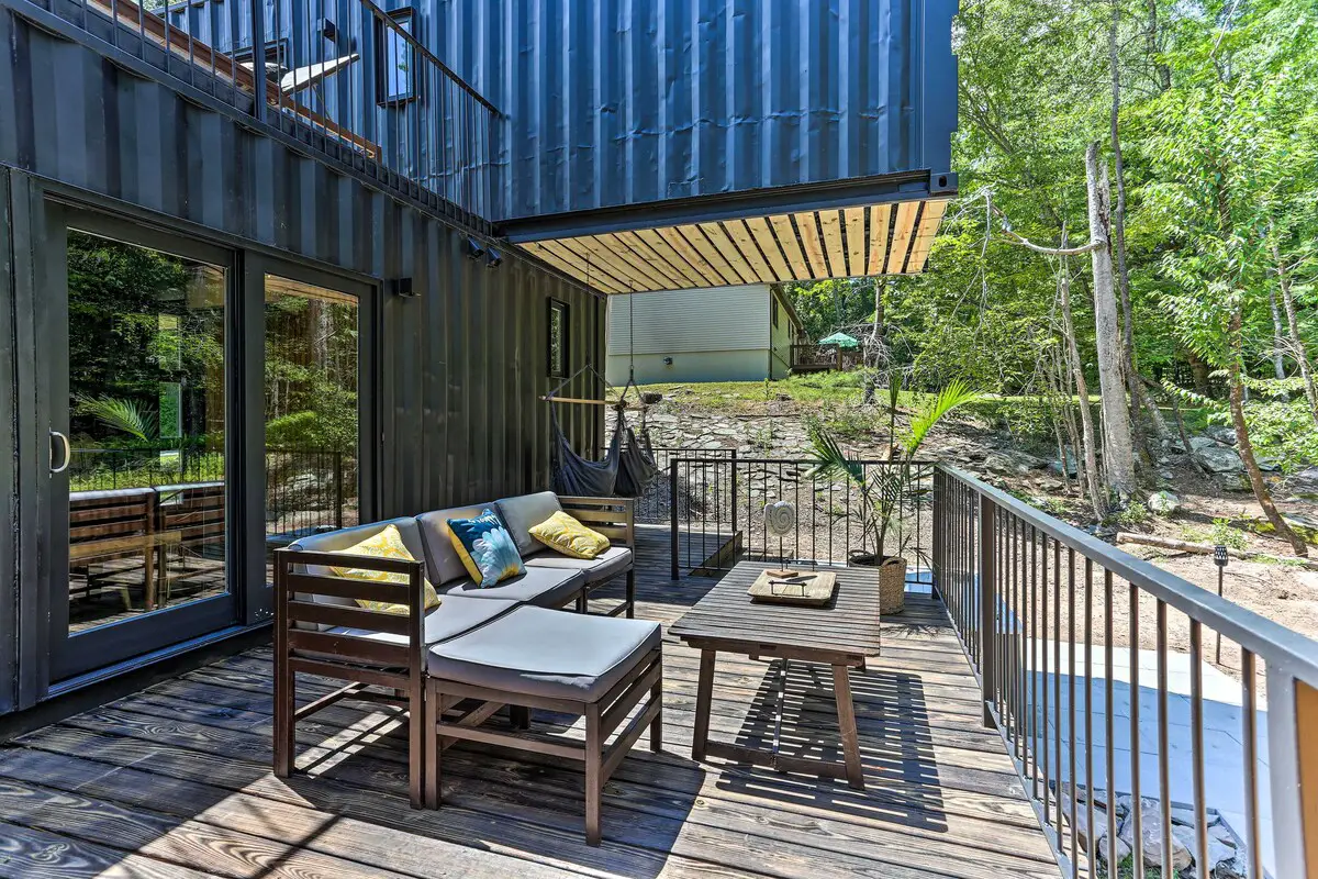 Two-Story Container Home in the Forest
