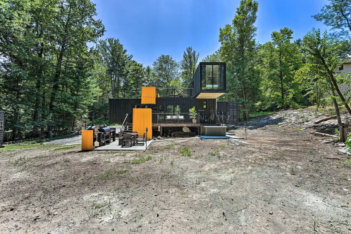 Two-Story Container Home in the Forest