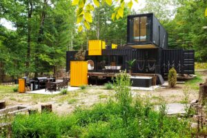 Two-Story Container Home in the Forest
