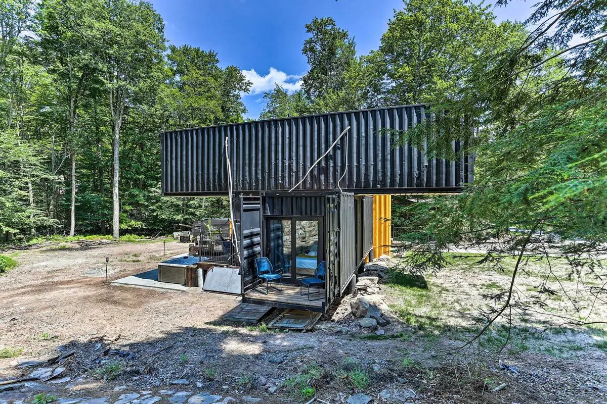Two-Story Container Home in the Forest