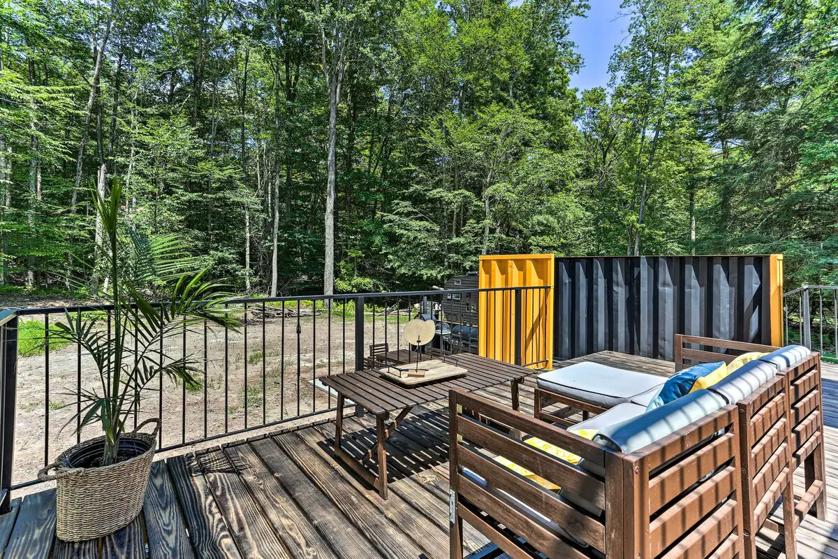 Two-Story Container Home in the Forest