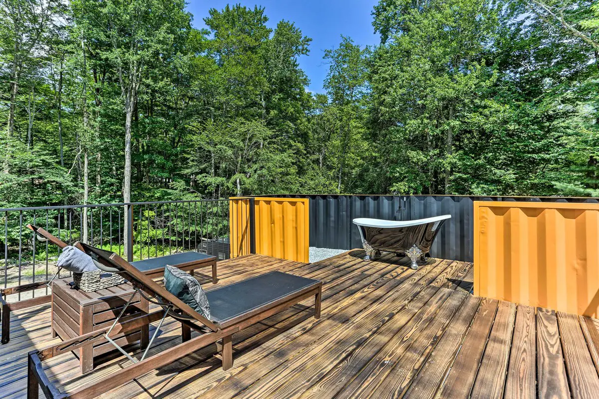 Two-Story Container Home in the Forest