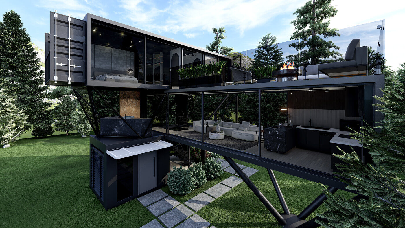 The Cutting-Edge Container House: A Three-Story Marvel of Modern Design