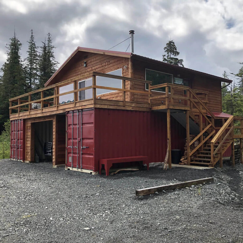 Sustainable Living in a Cozy Shipping Container Cabin