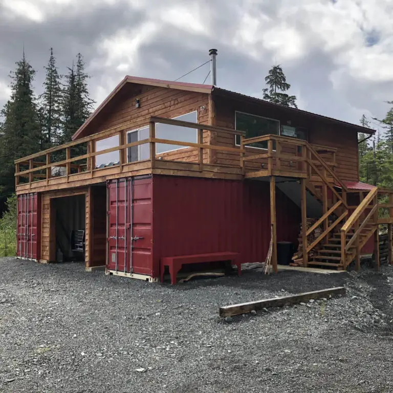 Sustainable Living in a Cozy Shipping Container Cabin