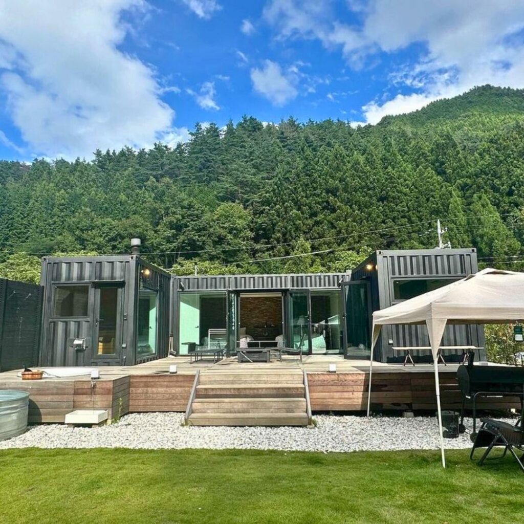 Sustainable Container Homes: Airbnb Rentals with a U-Shape Design