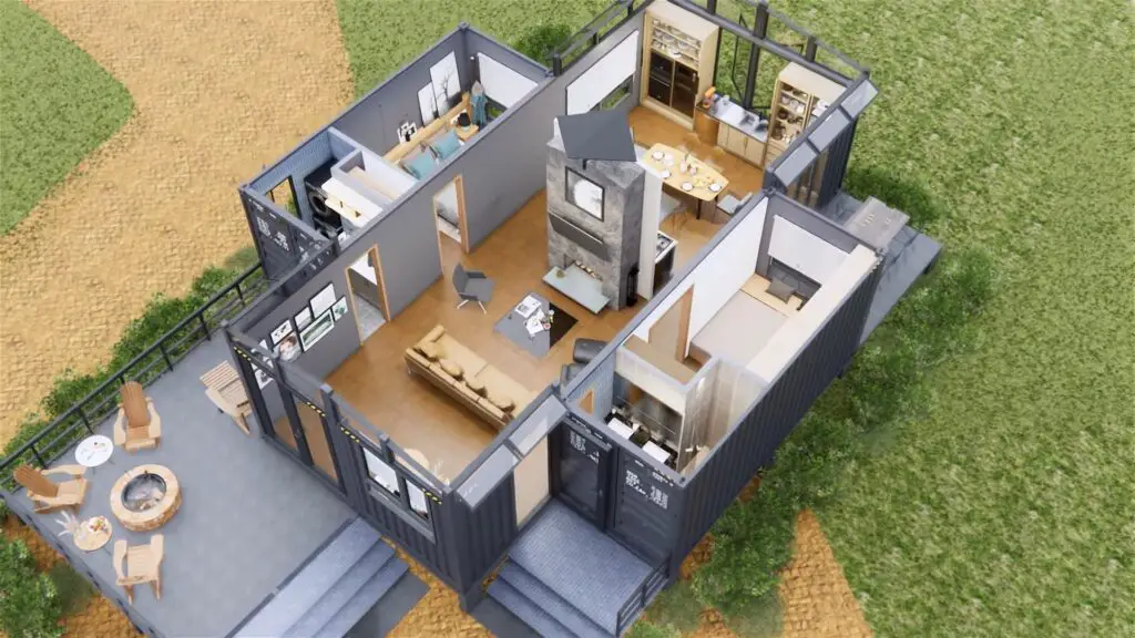 Modern Shipping Container House Design: A Cozy 2-Bedroom