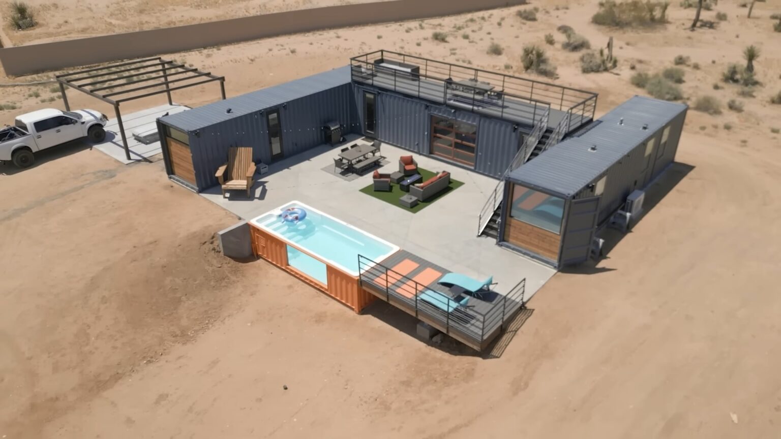 $650K Eco-Home from 3 Shipping Containers in Joshua Tree, CA