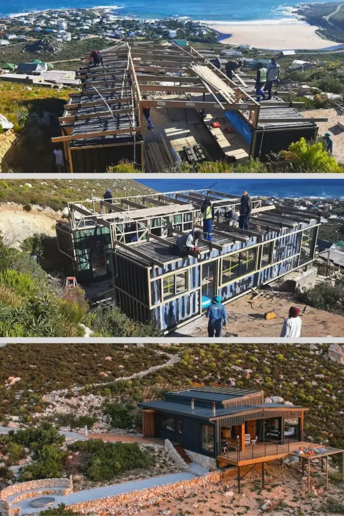 The Transformation of Two 40' Shipping Containers into Eco Mountain Cabin