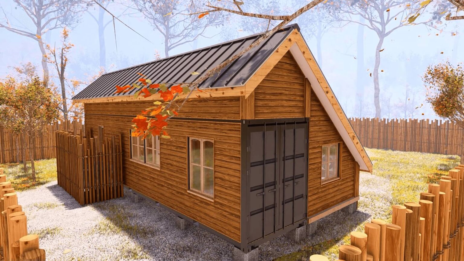 Triangular Design of a 40 ft Shipping Container Home