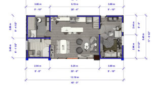 Triangular Design of a 40 ft Shipping Container Home