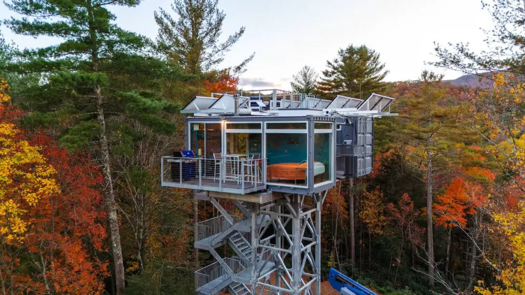 Off Grid 60ft tall Shipping Container Tower!