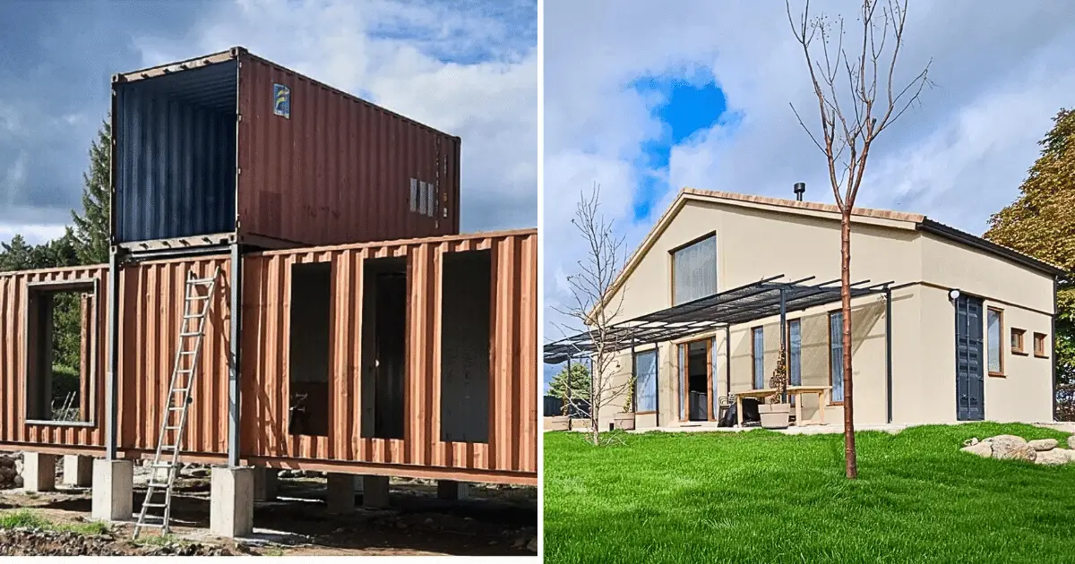 How 3 Old Shipping Containers Became a Stunning House