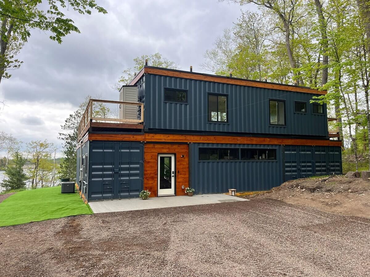 Stunning Lakefront Home Made from 10 Shipping Containers