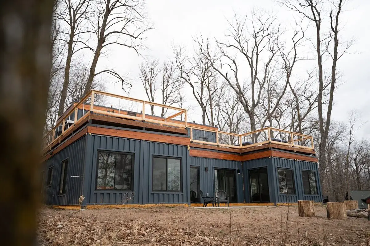 Stunning Lakefront Home Made from 10 Shipping Containers