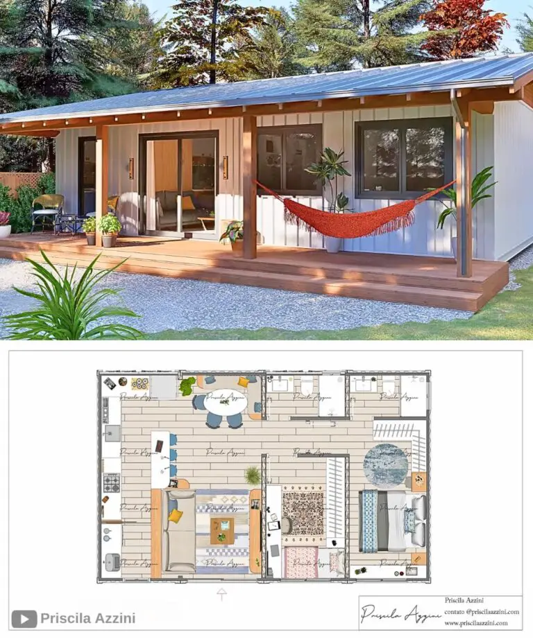 Functional Container House made with 4 x 20ft Shipping Containers