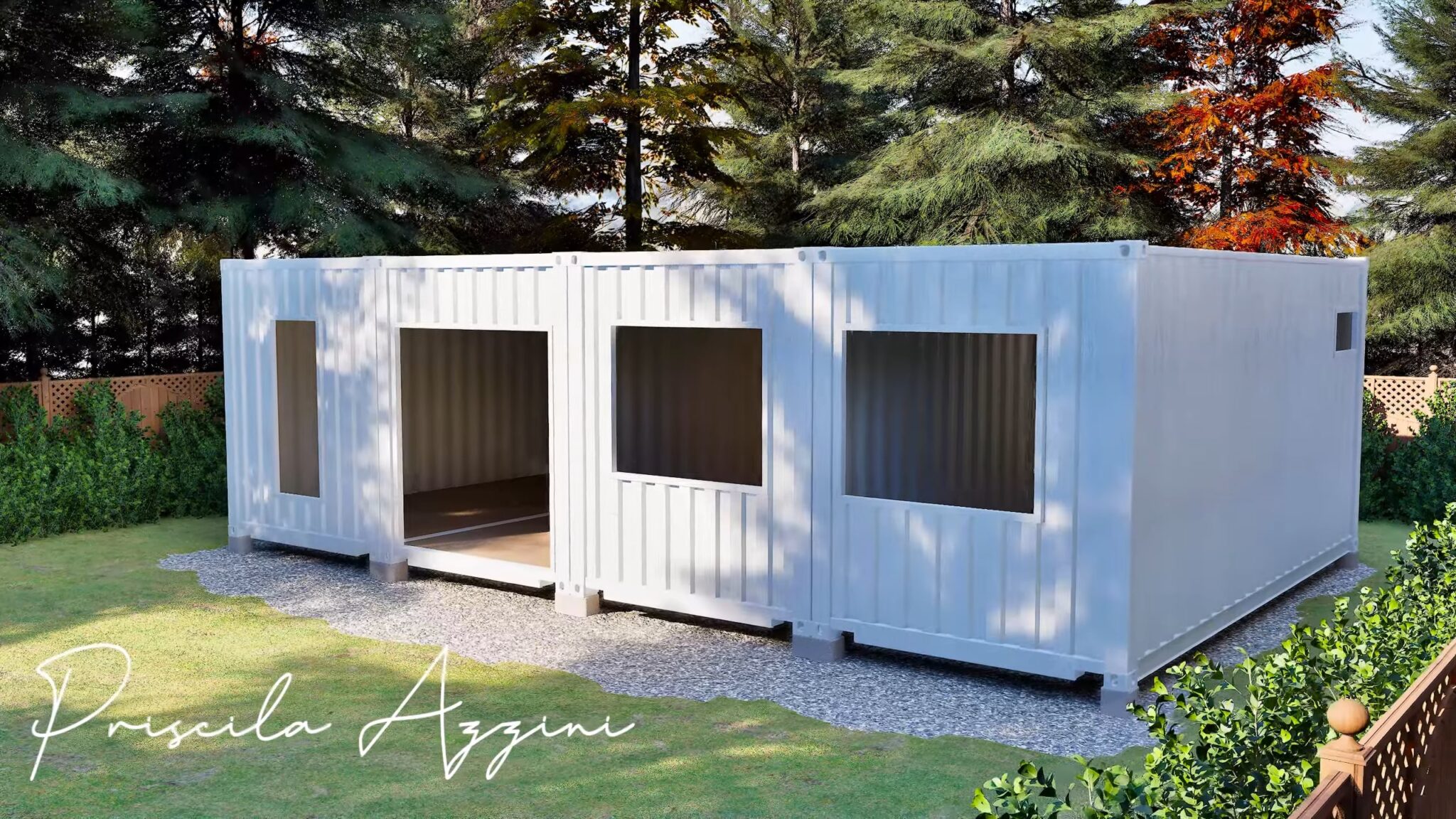 Functional Container House made with 4 x 20ft Shipping Containers